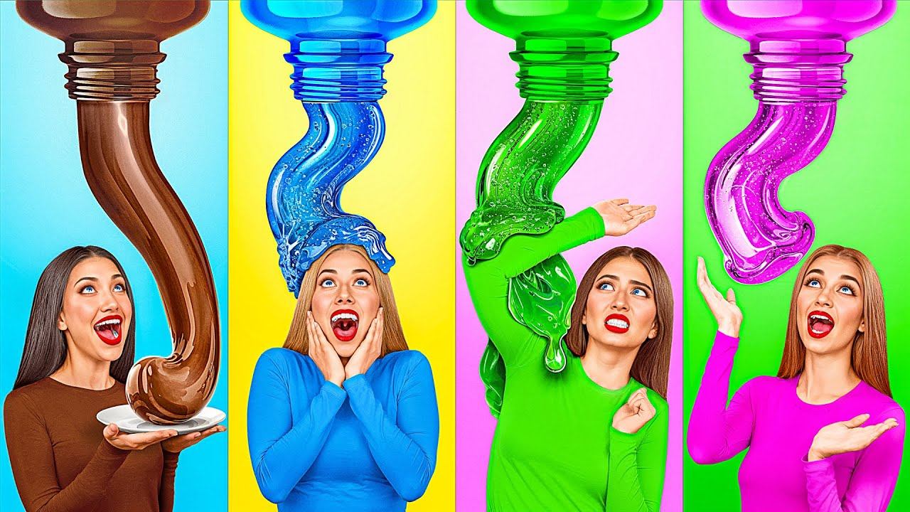 Мармеладная еда vs Настоящая еда vs Шоколадная еда Челлендж | Смешные Моменты от Multi DO Challenge