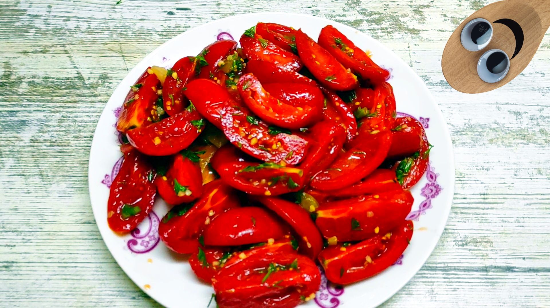 Помидоры по-корейски Вкуснейшие быстрого приготовления - рецепт