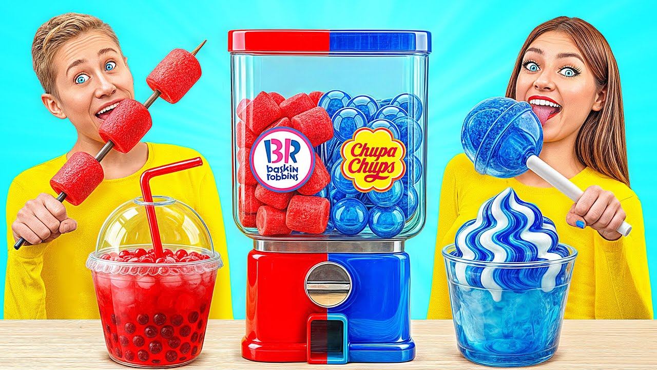 Красная еда vs Синяя еда Челлендж | Война Пранков с Multi DO Challenge