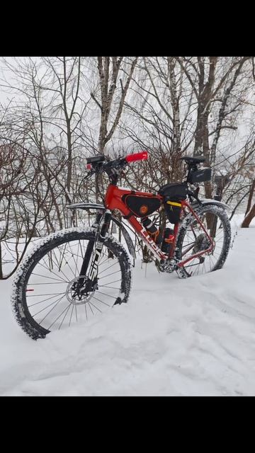 Bicycling in winter is cool 🆒