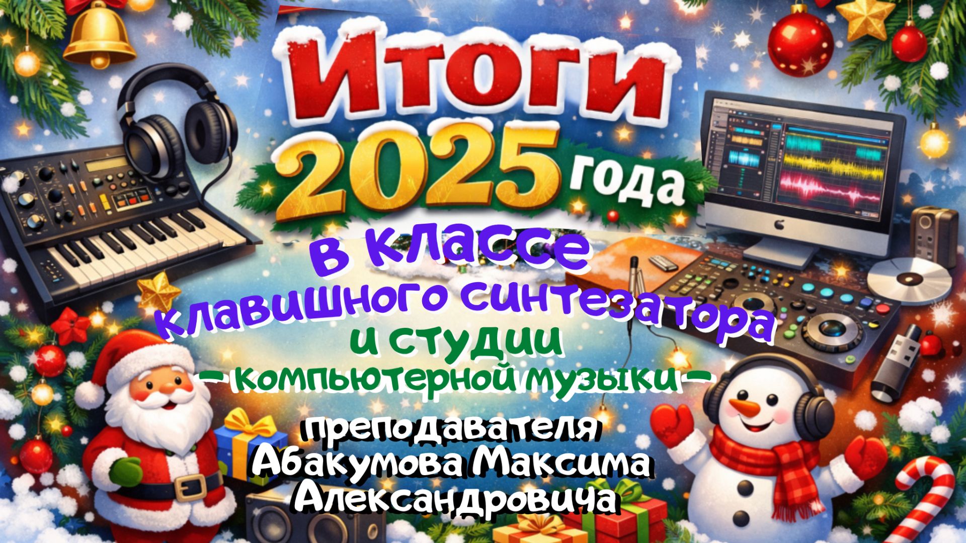 Итоги 2025 года в классе синтезатора и студии компьютерной музыки