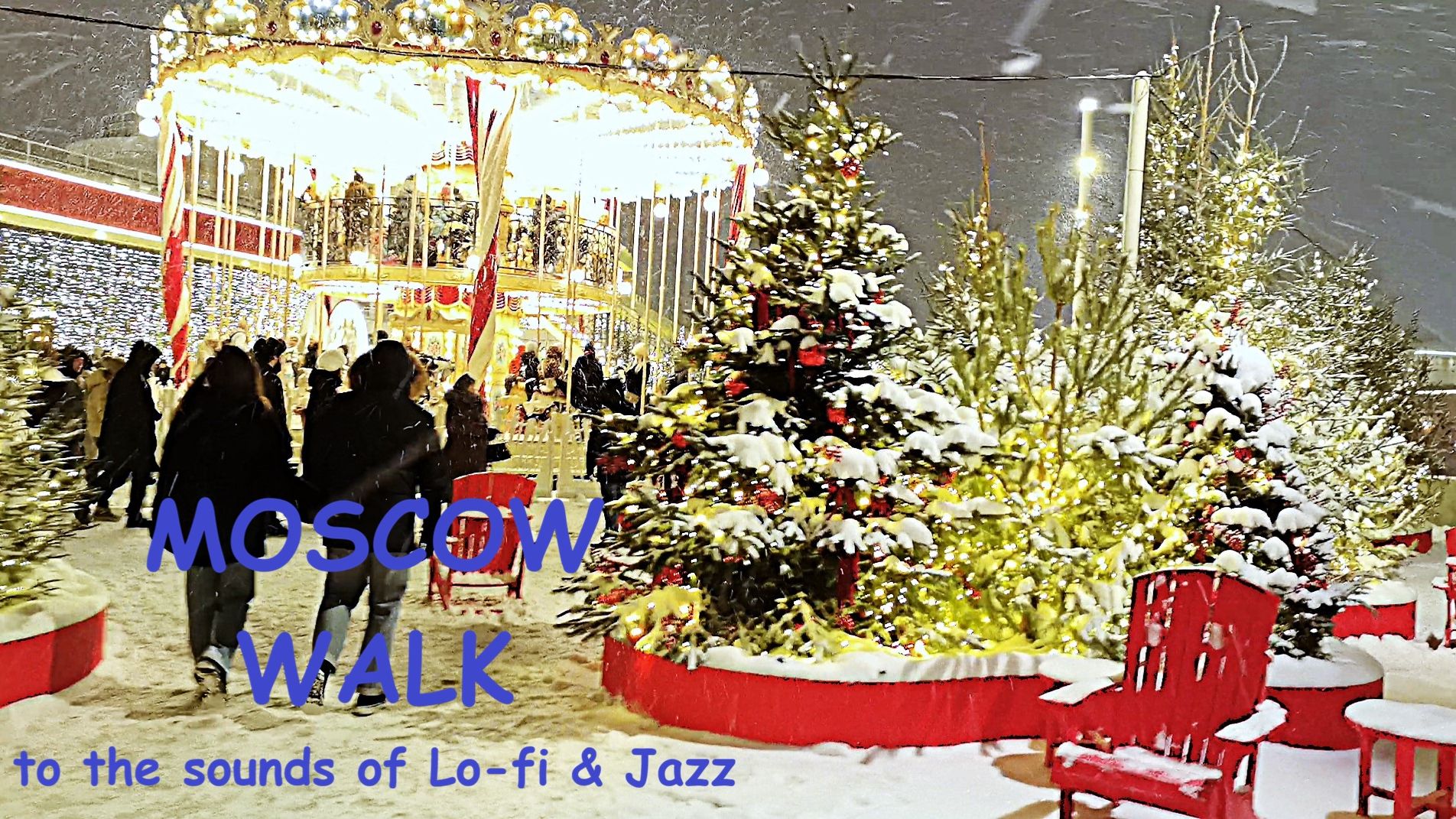 Moscow | Вечерняя прогулка по парку в снегопад | A walk to the sounds of Lo-fi & Jazz