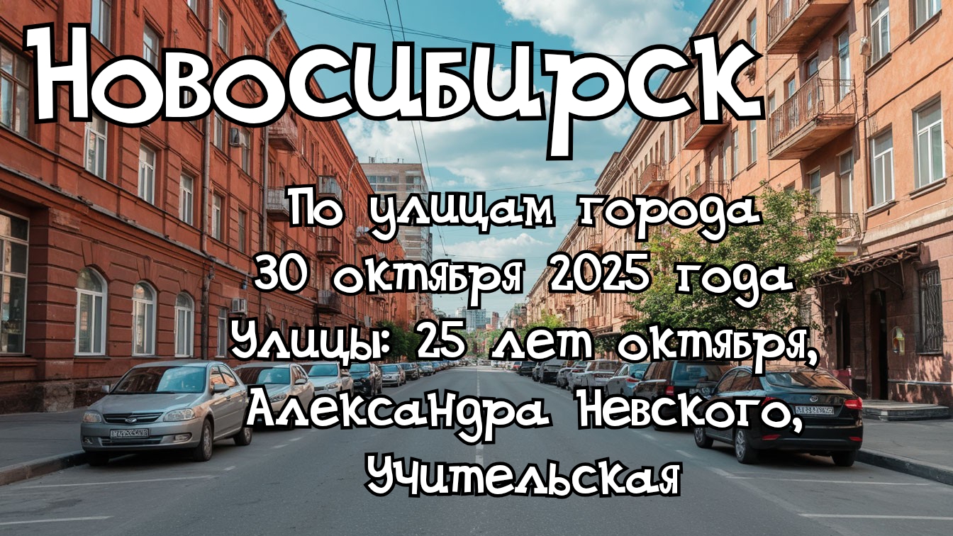 Новосибирск по улицам города 30 октября 2025 года. Улицы: 25 лет октября, Александра Невского.