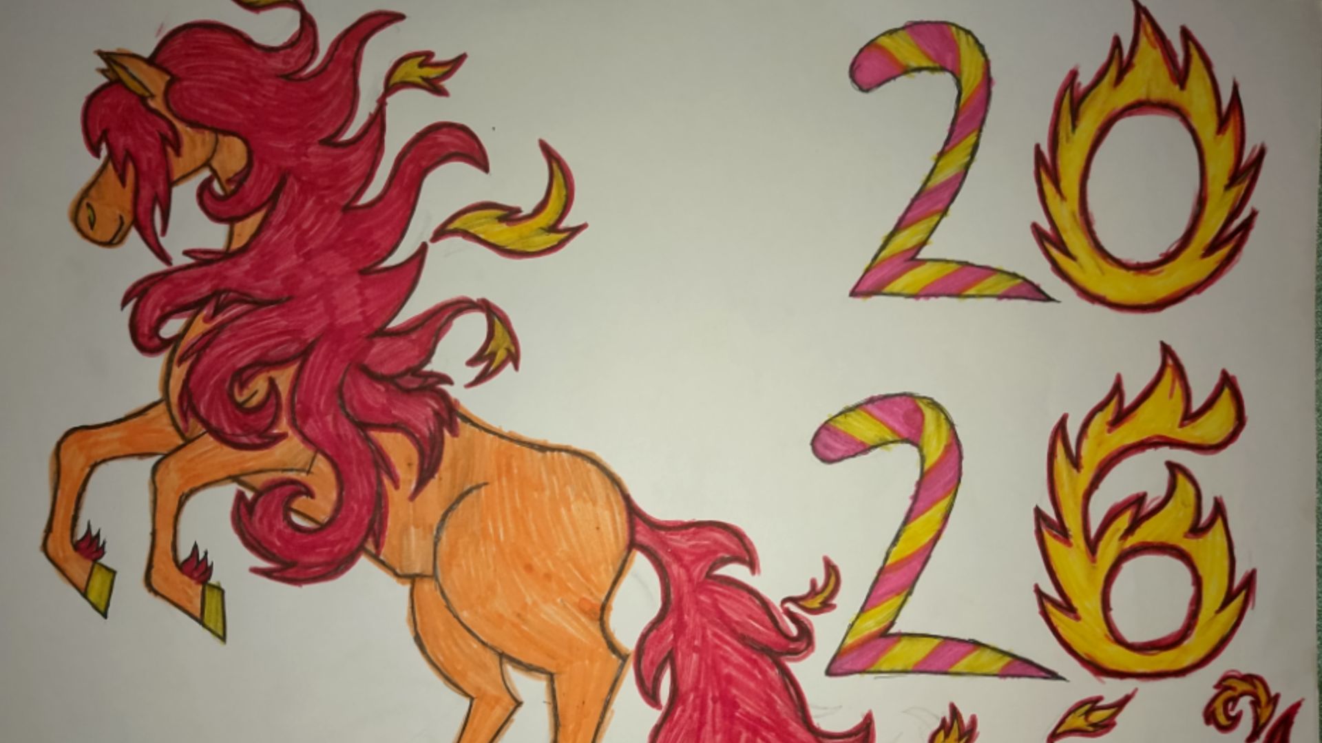 Новый год 2026. Год огненной лошади. ❤️🔥