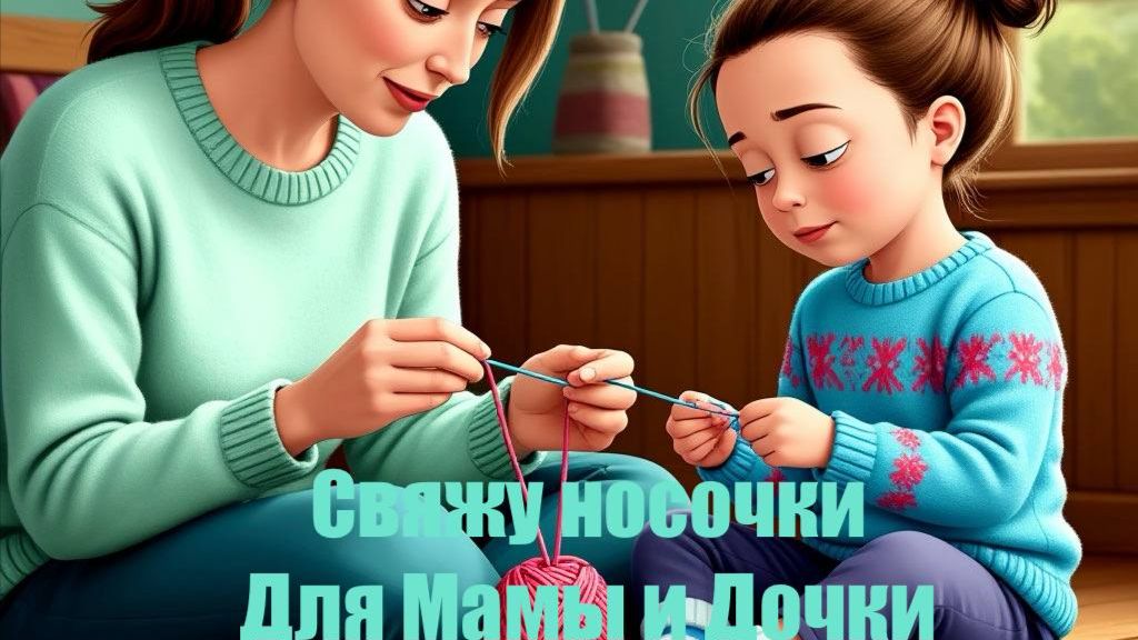 Свяжем носочки для мамы и дочки Вступление