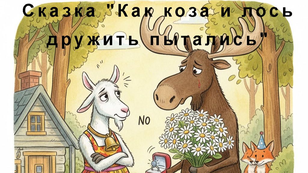 Сказка Как коза и лось дружить пытались