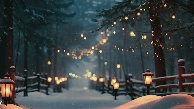 Зимняя атмосферная музыка для настроения фоновая картинка парк зима снег вечер зима 2026