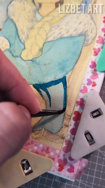 Снегурочка в отпуске❄#tiktok #shorts #art #painting #watercolor #lizbet #asmr
