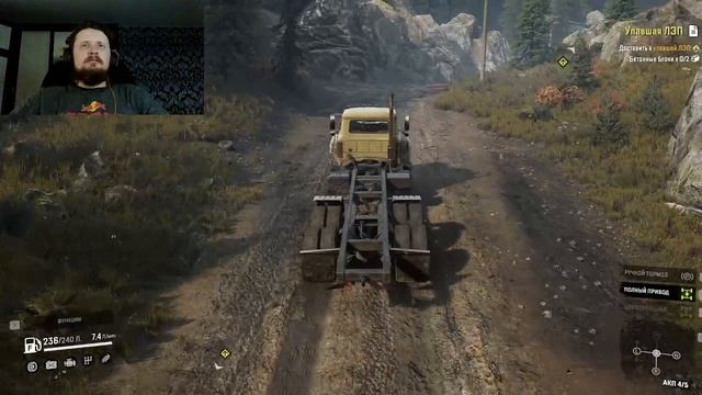 SnowRunner - чиним ЛЭП, ремонт моста в горах (часть1)  Стрим  Stream