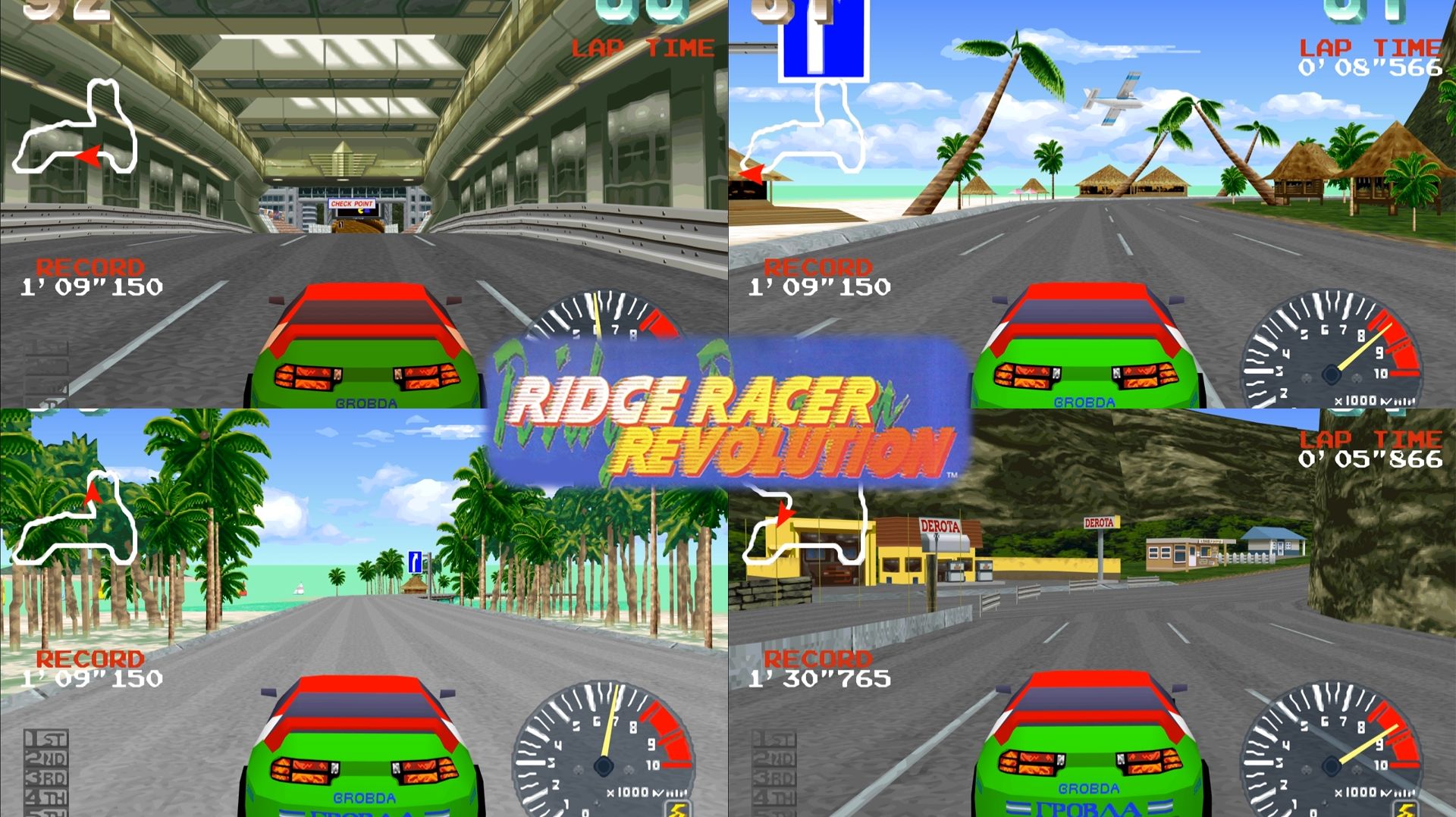 Ridge Racer Revolution (PS1) - Все Гоночные Трассы