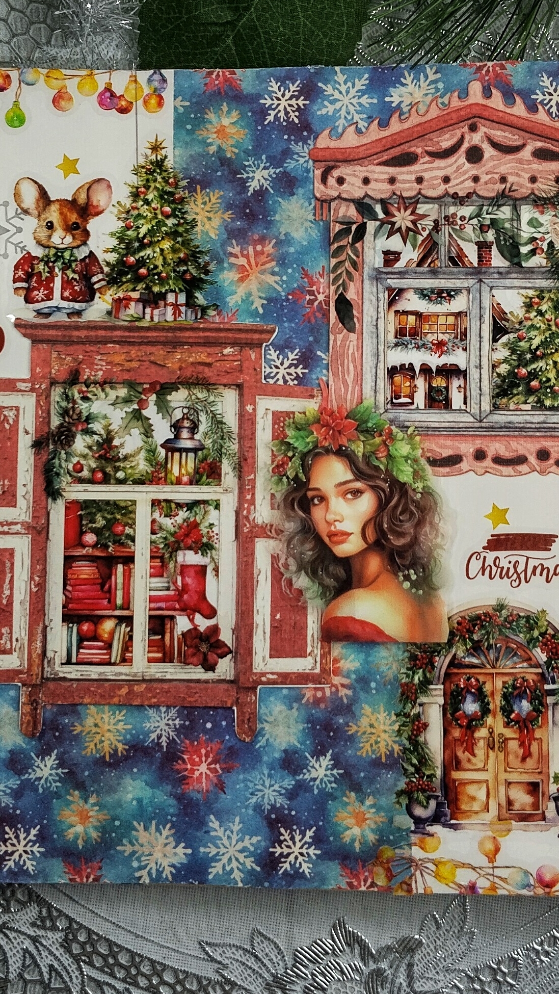 «Окно в Новый год» 🪟🎄🎁#скрапбукинг #асмр #новый_год #праздник #елка #подарки #гирлянды #открытка