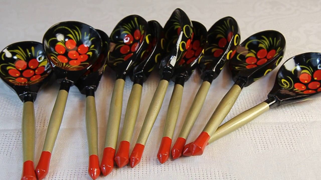 Деревянные расписные ложки | www.artshop-rus.com