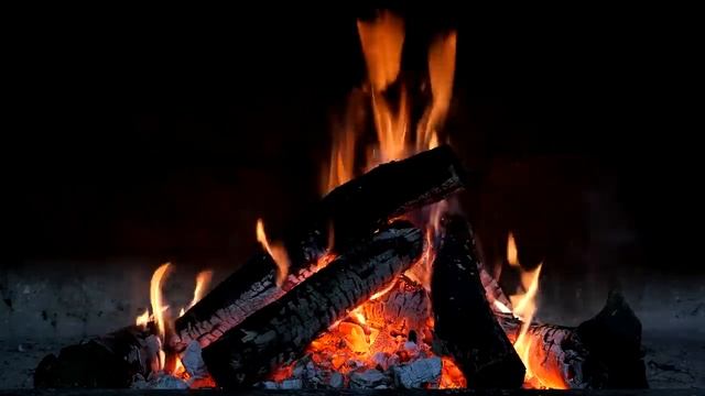 Звуки костра и мягкое потрескивание, камин для отдыха, учебы и сна