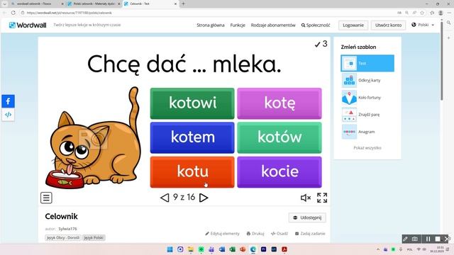 Hurra A2  урок 9 Celownik, обратная частица się