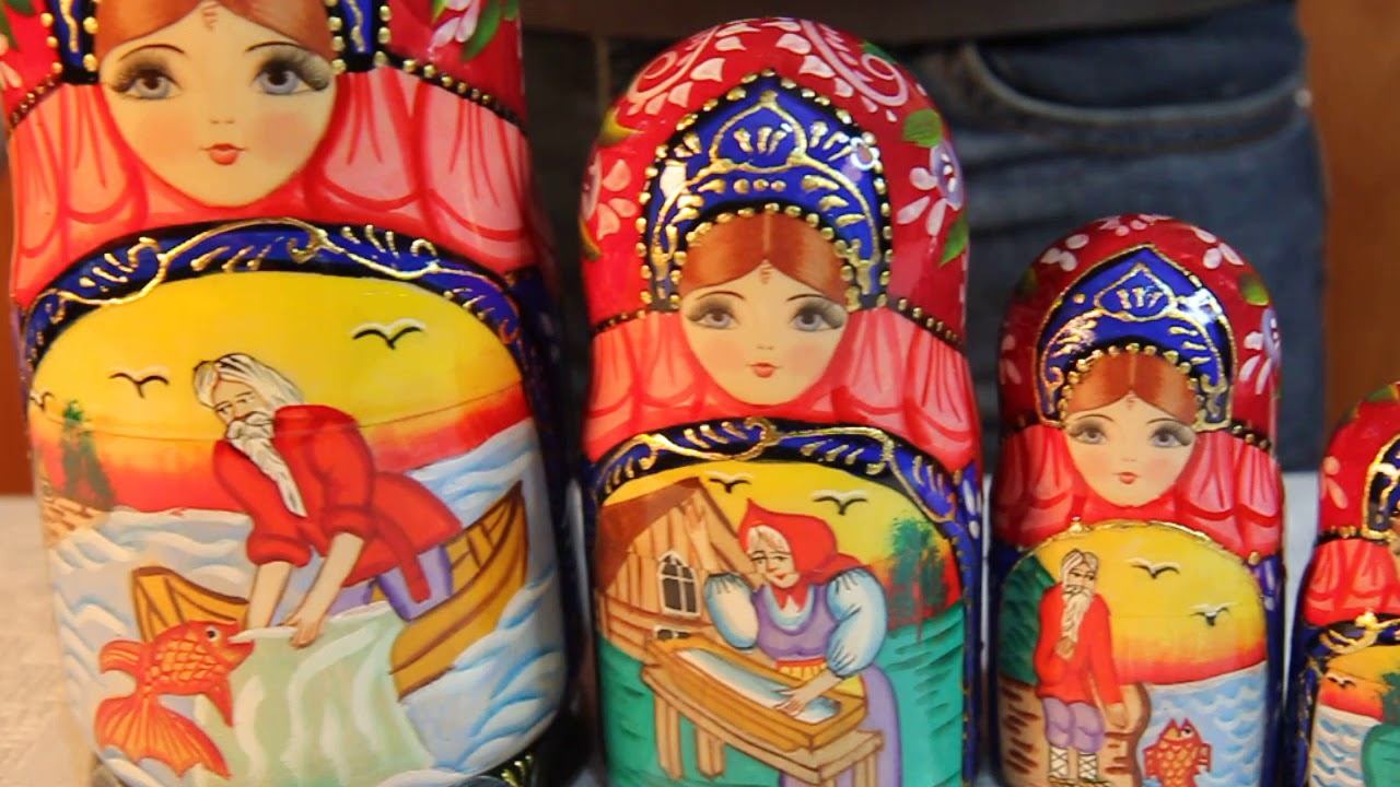 Матрёшка - Сказка о золотой рыбке ♥ | Матрёшка с сюжетами сказки озолотой рыбке