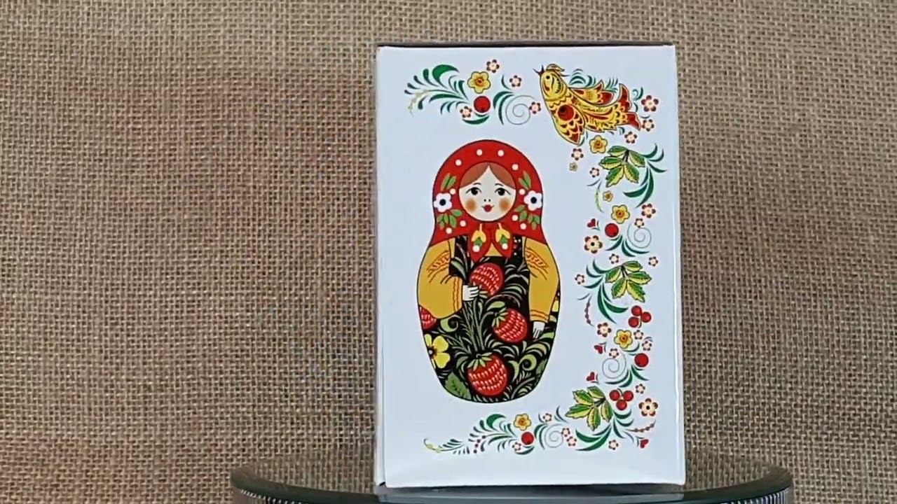 Кружка большая Матрешки белый фон 300 мл