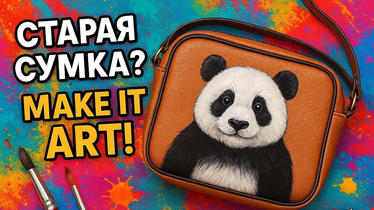 Творческое преображение: спасение любимой сумки 🐼🎨 #кастом