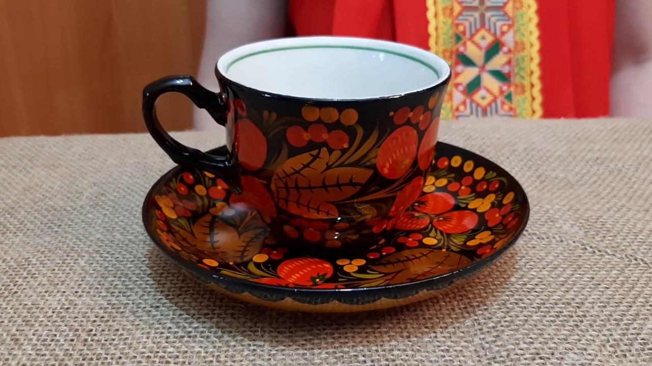 Чайная пара Хохлома | Хохломская чайная пара