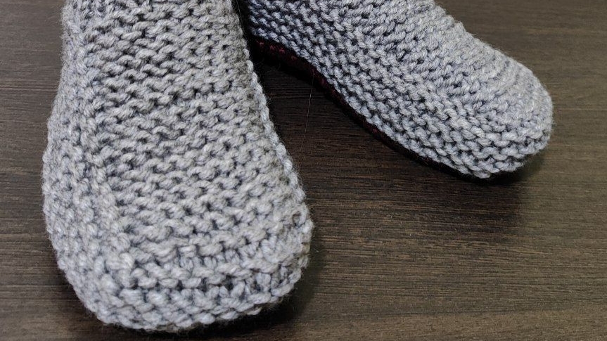 тапочки -следки спицами