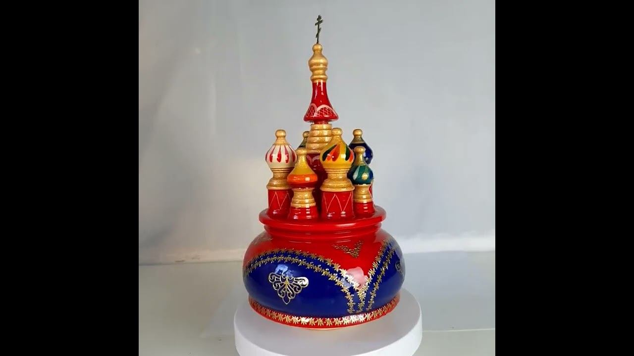 Музыкальный собор художественная роспись Русская зима #музыкальнаяигрушка  #музыкальныйсобор