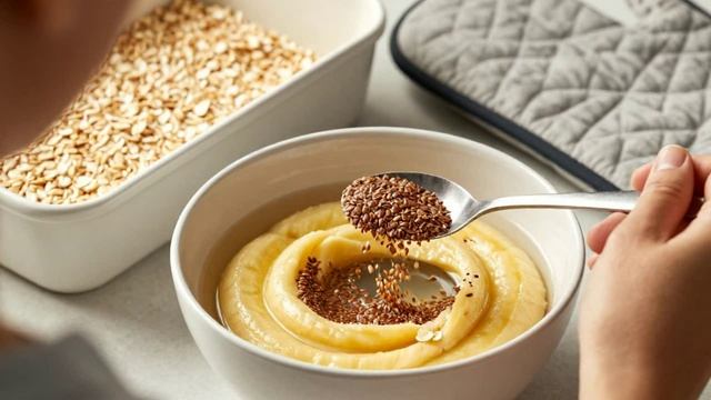 Запеканка из овсянки с бананом