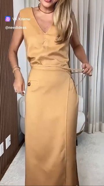 Платье лен прямое плюс фартук