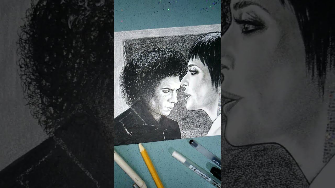 Рисунок Лолита и Коста Лакоста.  Портрет карандашом.