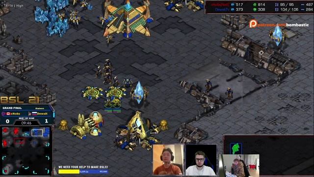 BSL 21 Dewalt vs cross game 1 гранд финал Старкрафт Starcraft