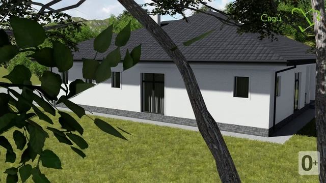 Проект большого одноэтажного дома E-006