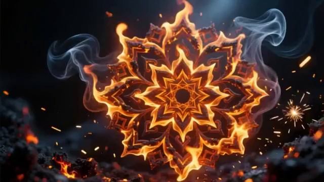Огненная Мандала: Гипнотическая Визуализация для Медитации • Расслабляющая Чилл-Музыка • 4K