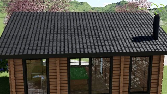 Проект беседки из дерева G-065