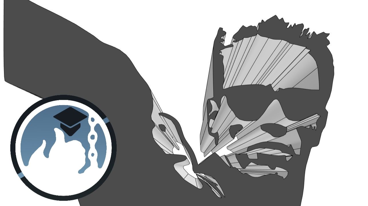 Компас 3D, CorelDRAW (Корел Дро): Преобразование растрового логотипа в 3D модель.