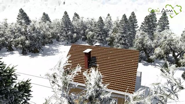 Проект дома с балконом на 2 этаже B-257