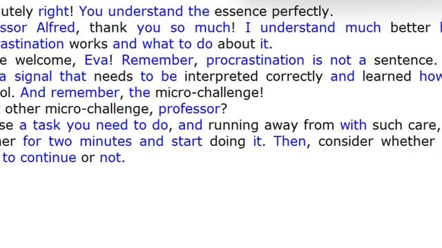 Dialogue on Procrastination