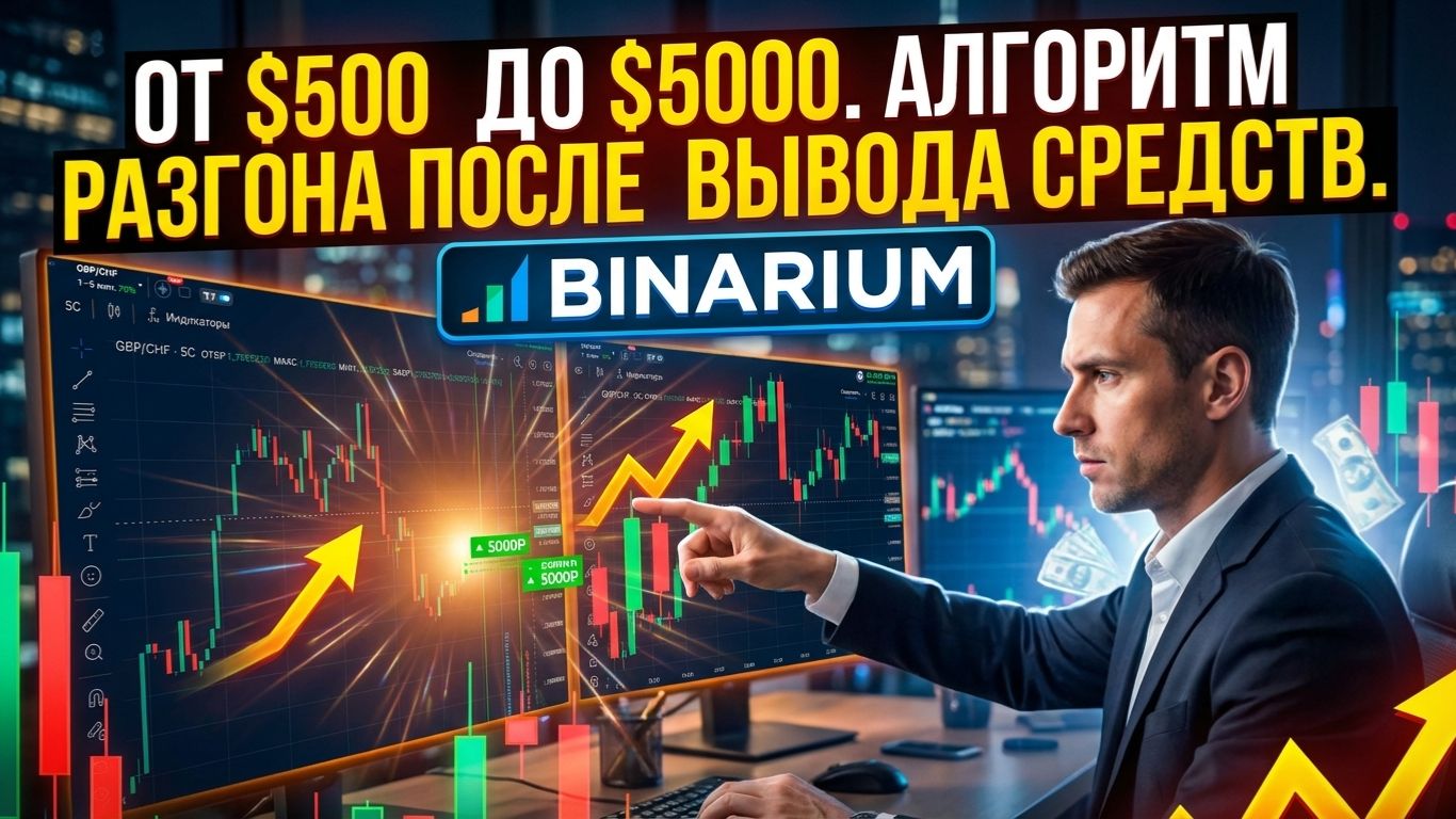 От $500 до $5000. Алгоритм разгона после вывода средств.