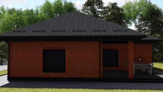 Проект одноэтажного дома C-007