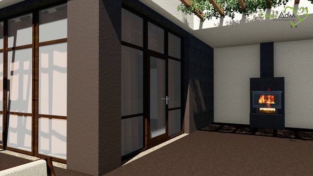 Проект сауны с бассейном G-068