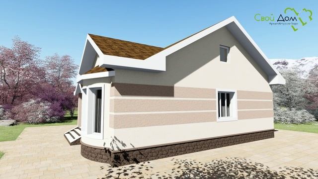 Проект дома с круглым эркером B-250