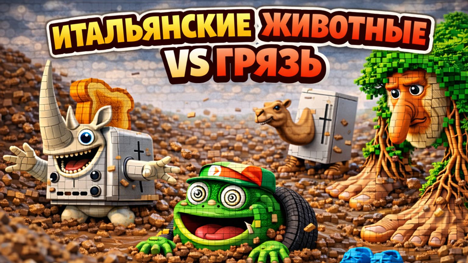 Итальянские Животные VS ГРЯЗЬ! Но это ЛЕГО!!!