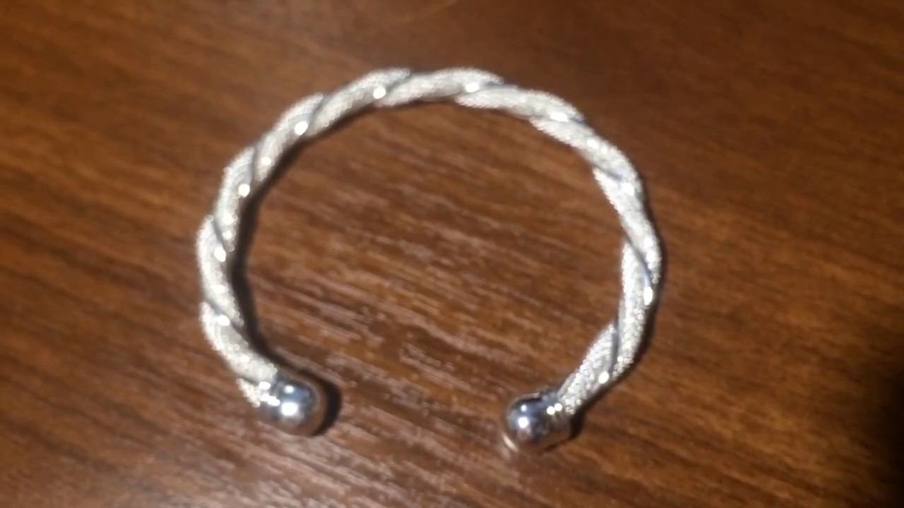 Браслет на руку витая сетка серебро