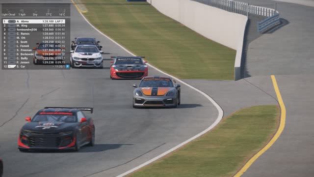 Automobilista 2. Road Atlanta (105 боты). Porsche Cayman GT4 Clubspor MR.