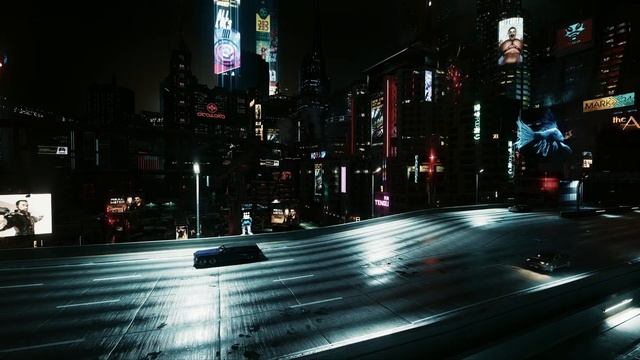 Панорама Night City в Cyberpunk 2077 | Мрачная музыка | Vol. 9