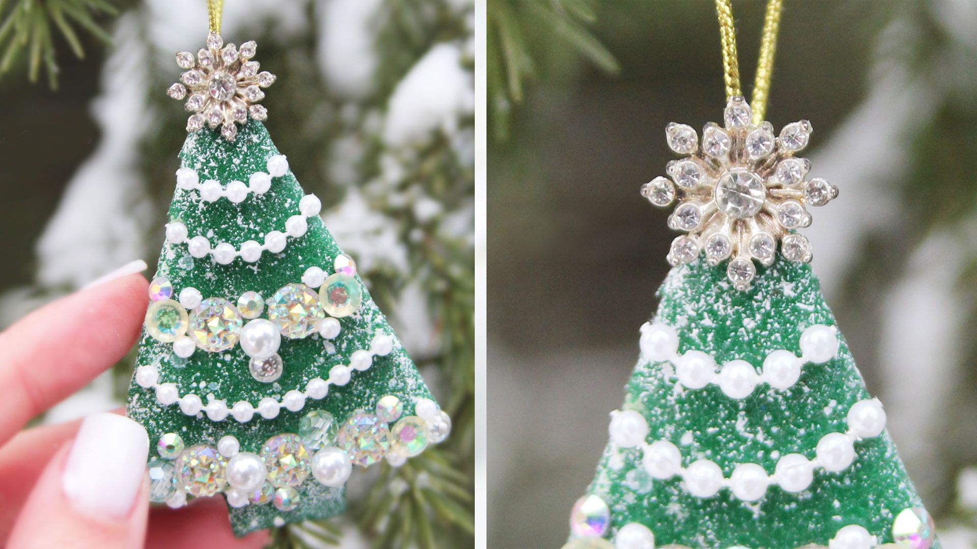 Красивая ИДЕЯ из картона и ткани - ёлочка 🎄Новогодний декор своими руками DIY