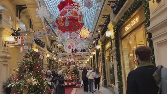 Новогодний ГУМ. Москва.