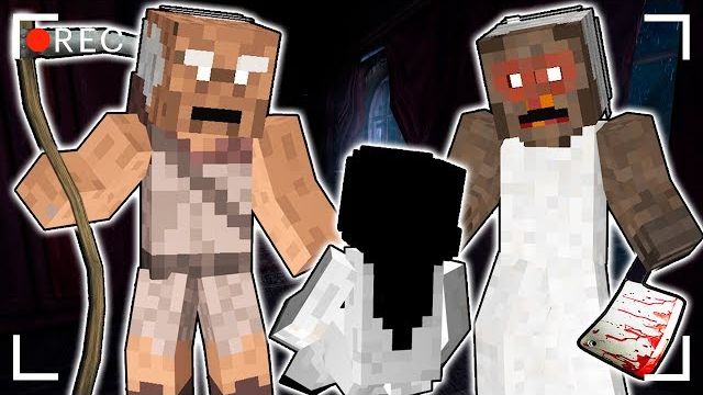 СЕКРЕТ ГРЕННИ (GRANNY) И ГРЕНДПА (GRANDPA). ПРЯТКИ С ДЕДОМ [ЧАСТЬ 4] - СТРАШИЛКИ МАЙНКРАФТ | Линч