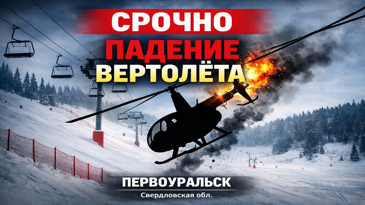 СРОЧНО: Вертолёт упал на базе отдыха — двое погибших. Момент падения попал на видео