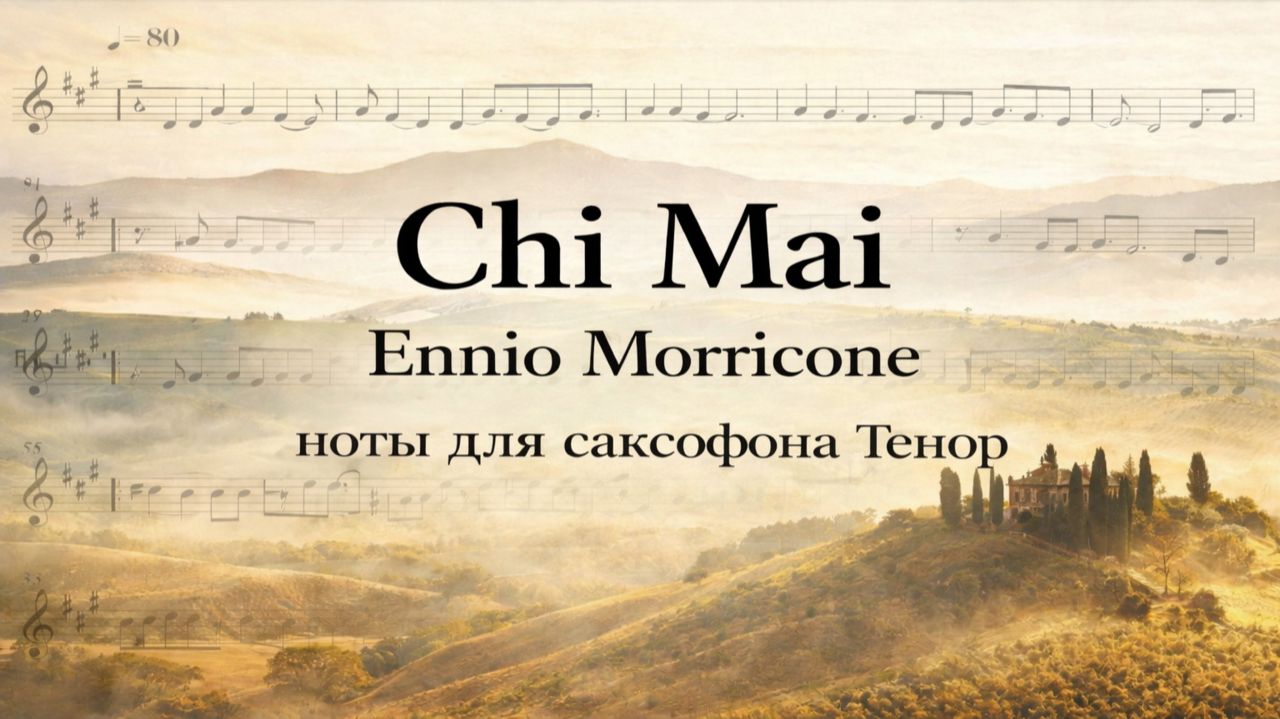 🎷 Саксофон ТЕНОР — Chi Mai (Ennio Morricone) | Ноты для саксофона