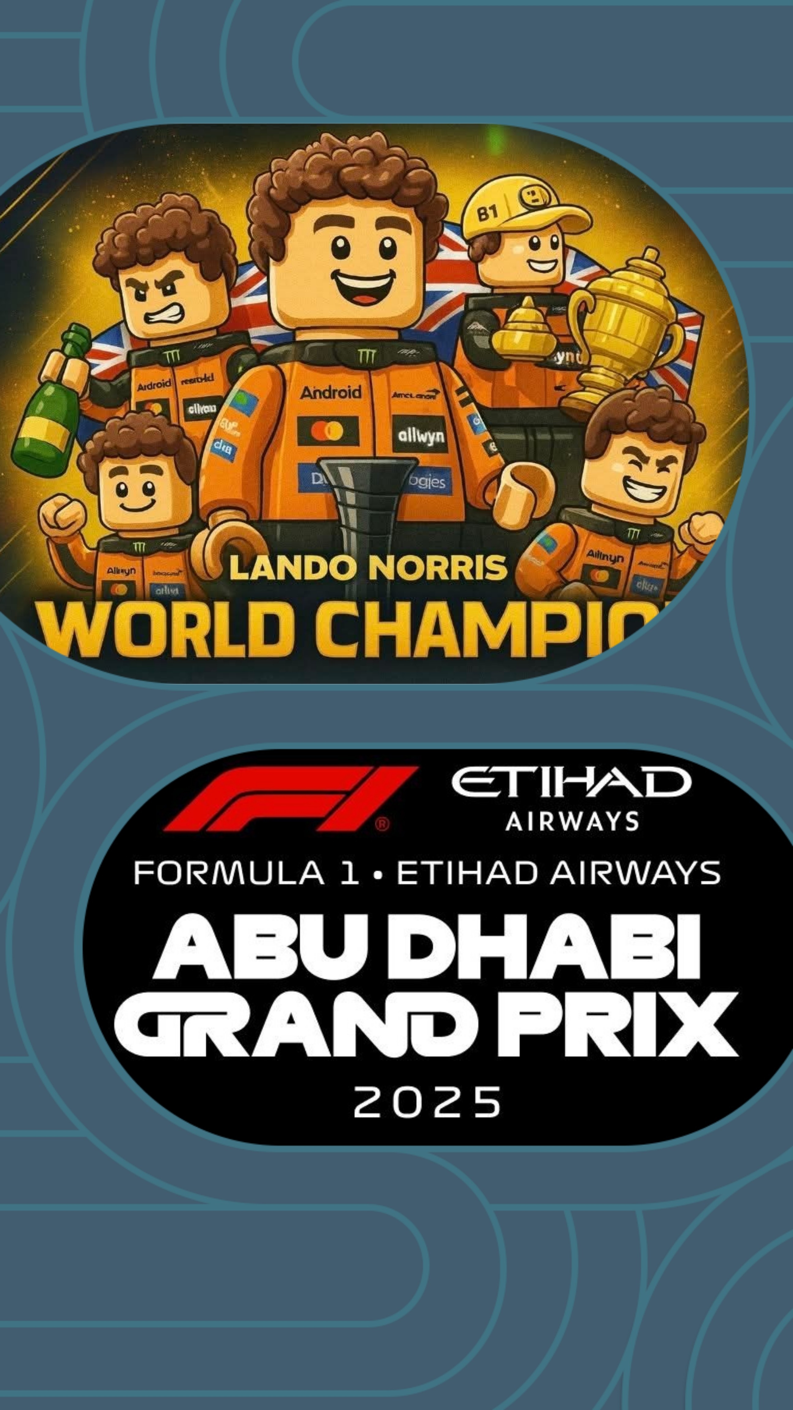 Лего Ф1 Абу Даби 2025г. Ландо Чемпион 😃🏆🏁