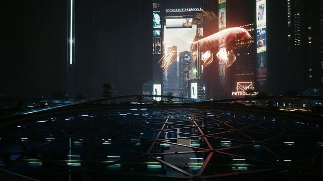 Панорама Night City в Cyberpunk 2077 | Мрачная музыка | Vol. 2