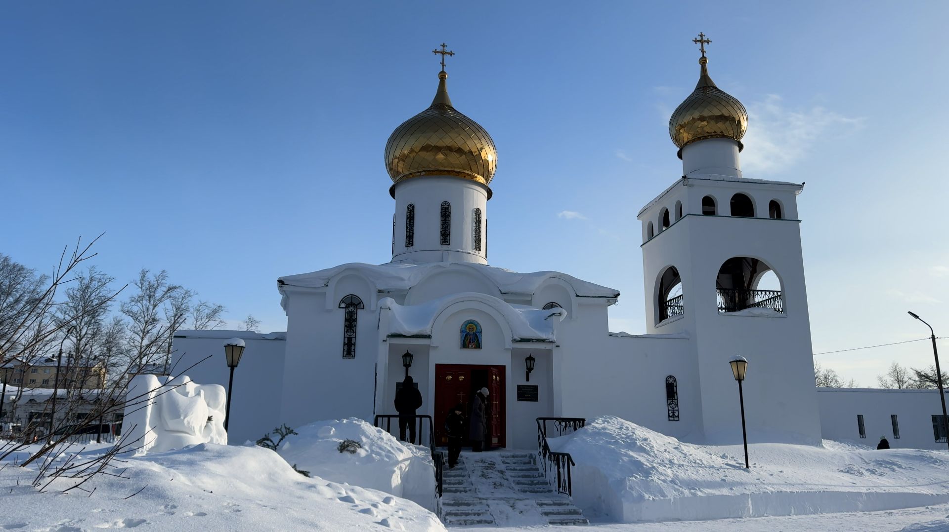 Охинцы встретили Рождество Христово в храме преподобного Сергия Радонежского